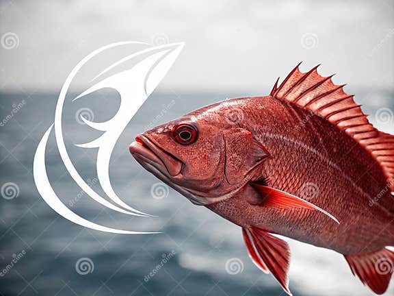 Elegant Ruby Snapper Fish Silhouette a Versatile Graphic Element for ...