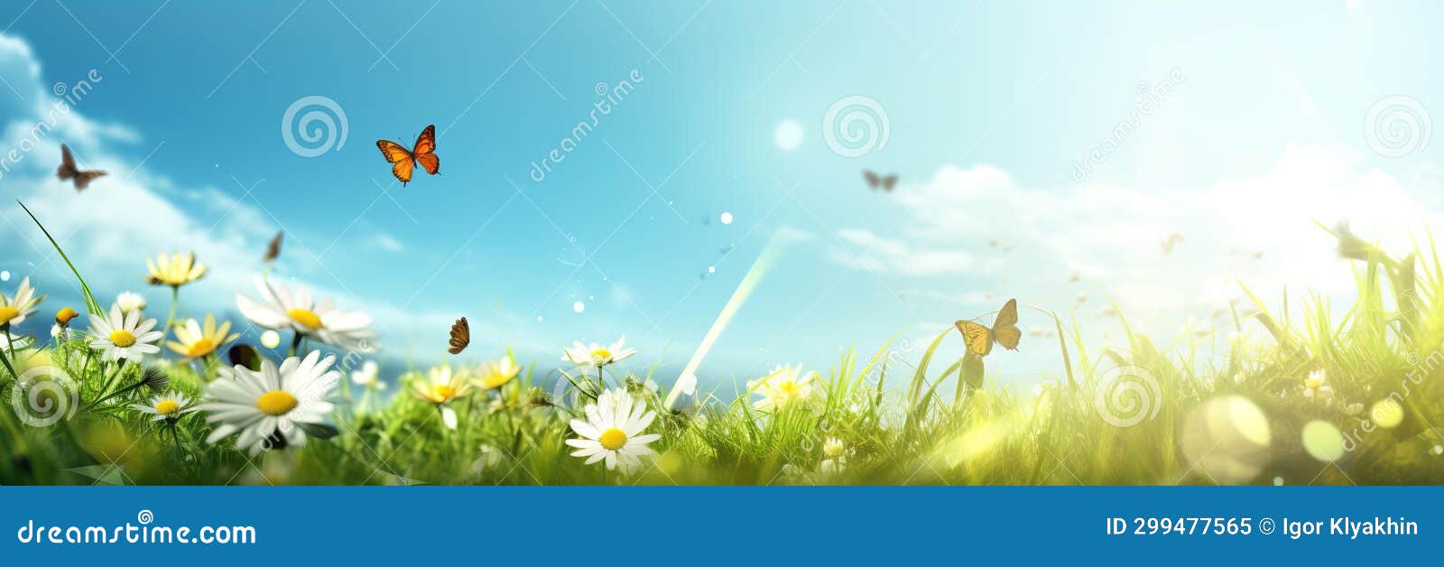 Captivating Spring Landscape. Colorful Meadows Blossoming Under the ...