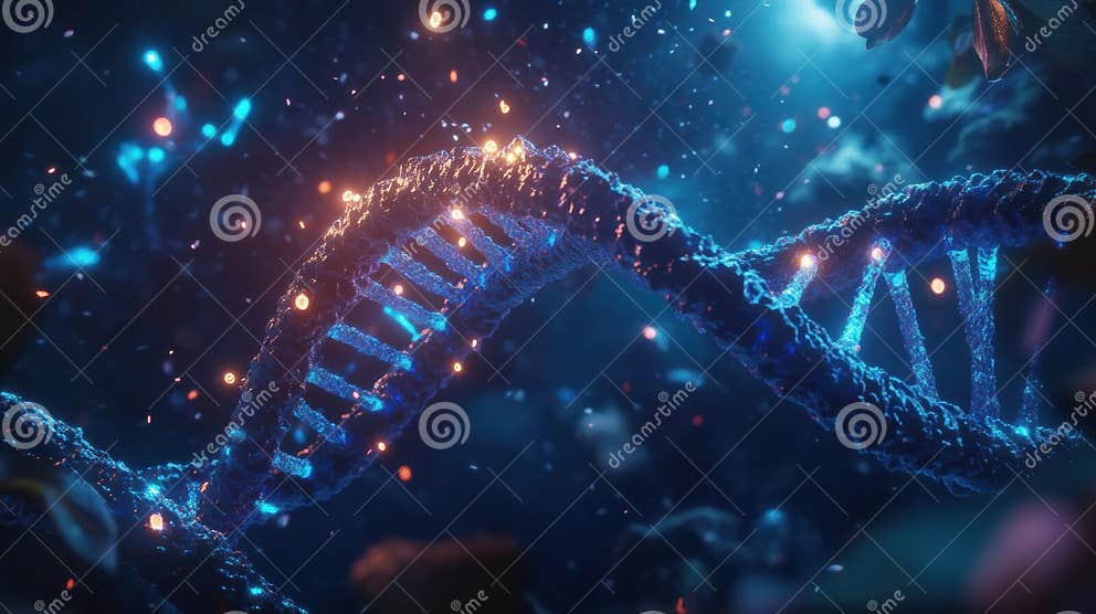 The Captivating Structure of DNA is Showcased with Vibrant Lighting ...