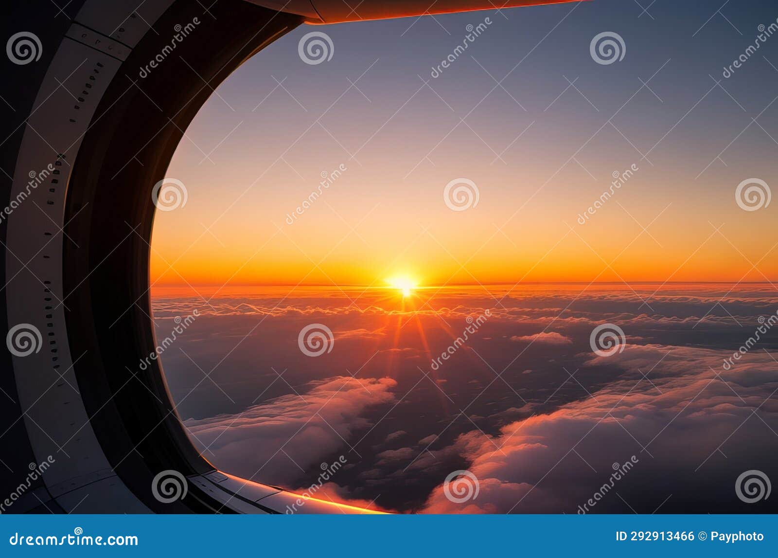 Captivating Sunset View from Airplane Window: a Spectacular Journey ...