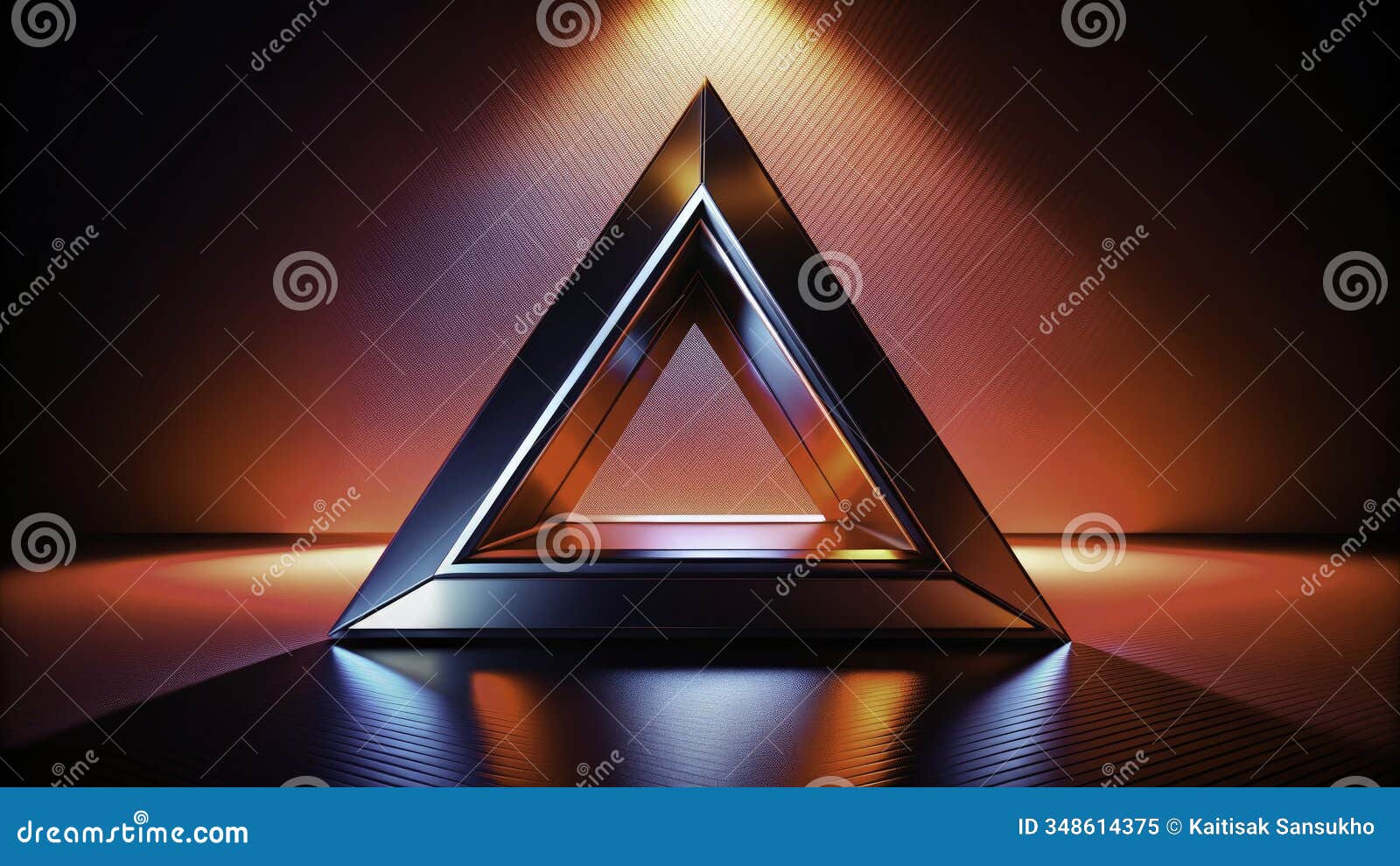 A Captivating Surrealist Composition: Black and Red Triangle with Deep ...