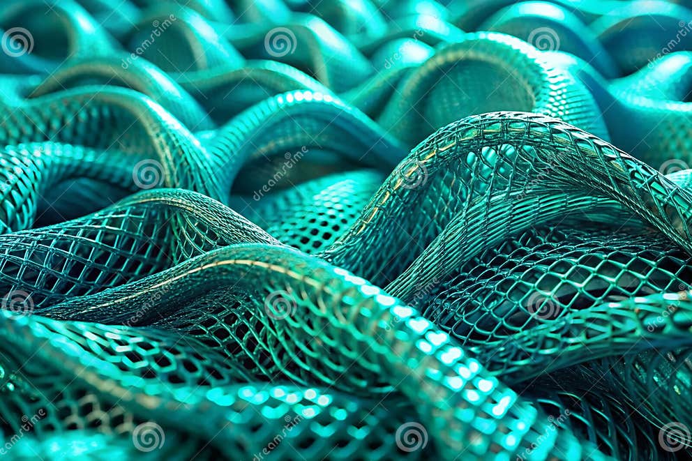 Captivating Teal Liquid Mesh Design a Stunning Abstract Swirl of Fluid ...