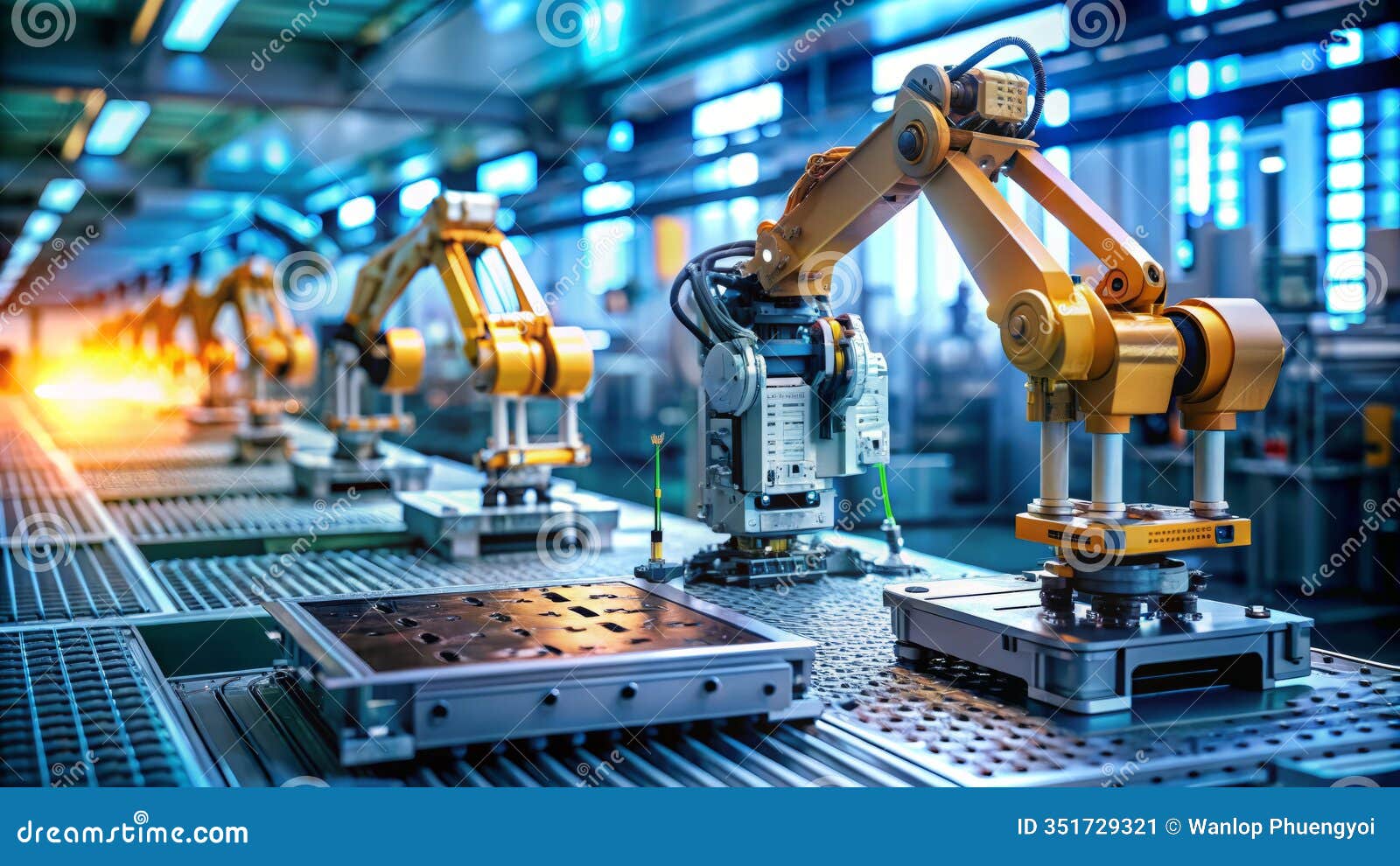 Precision Semiconductor Manufacturing Robotic Arms and Chipsets in ...