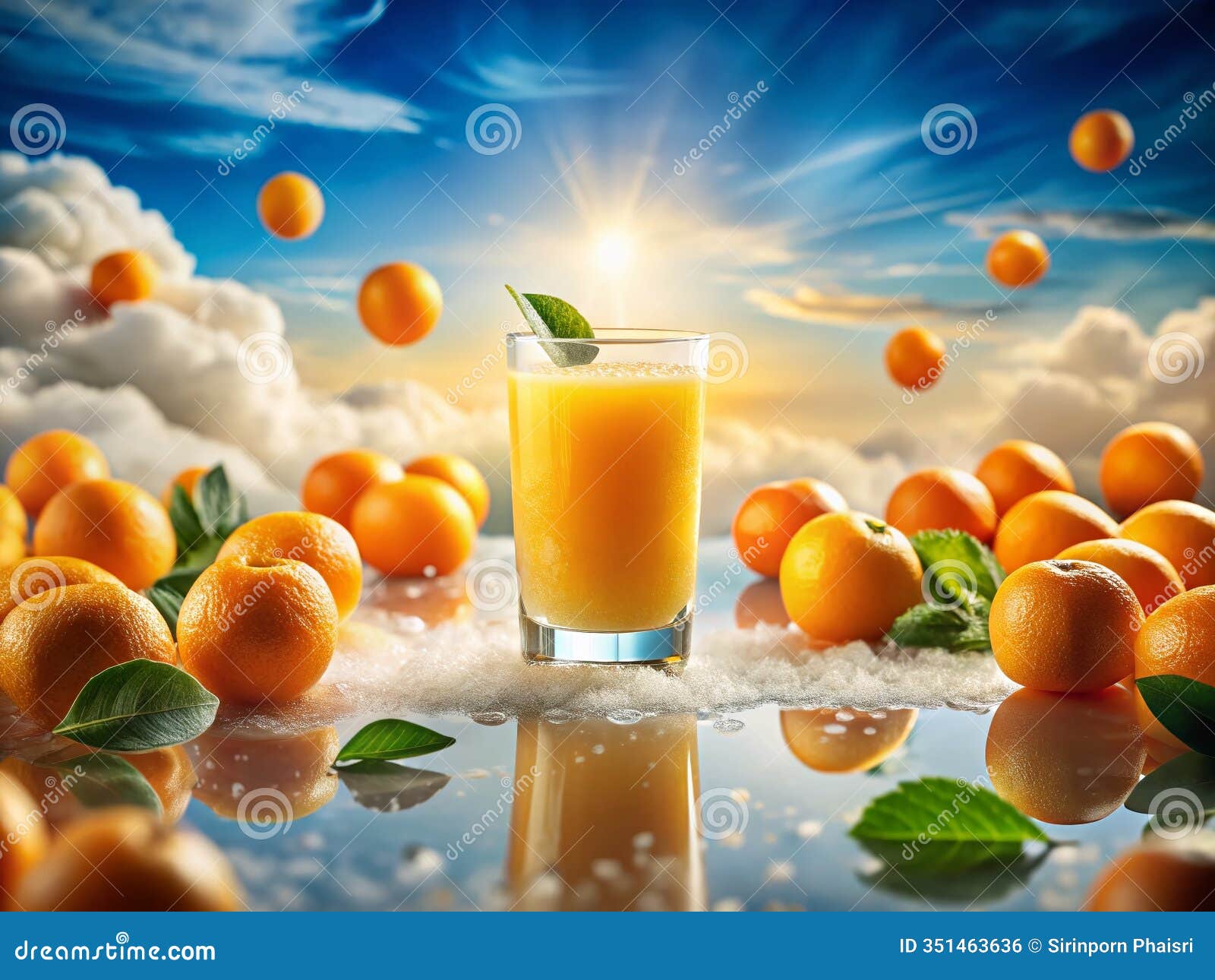 A Captivating TiltShift Image of Freshly Squeezed Orange Juice ...