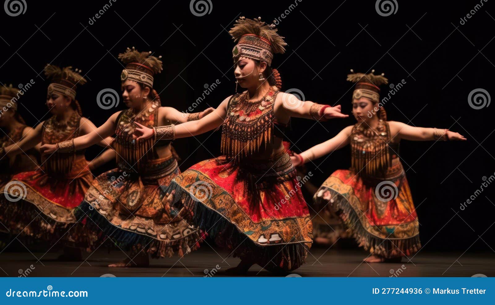 A Traditional Dance Performance Featuring Dancers from Different ...