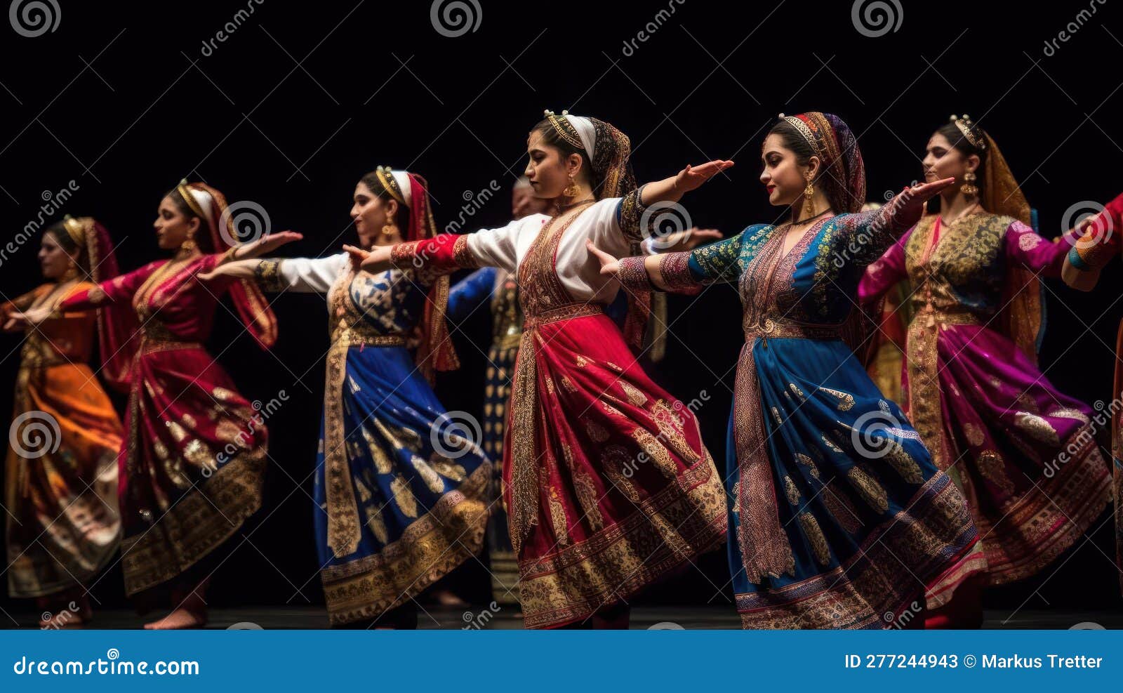 A Traditional Dance Performance Featuring Dancers from Different ...