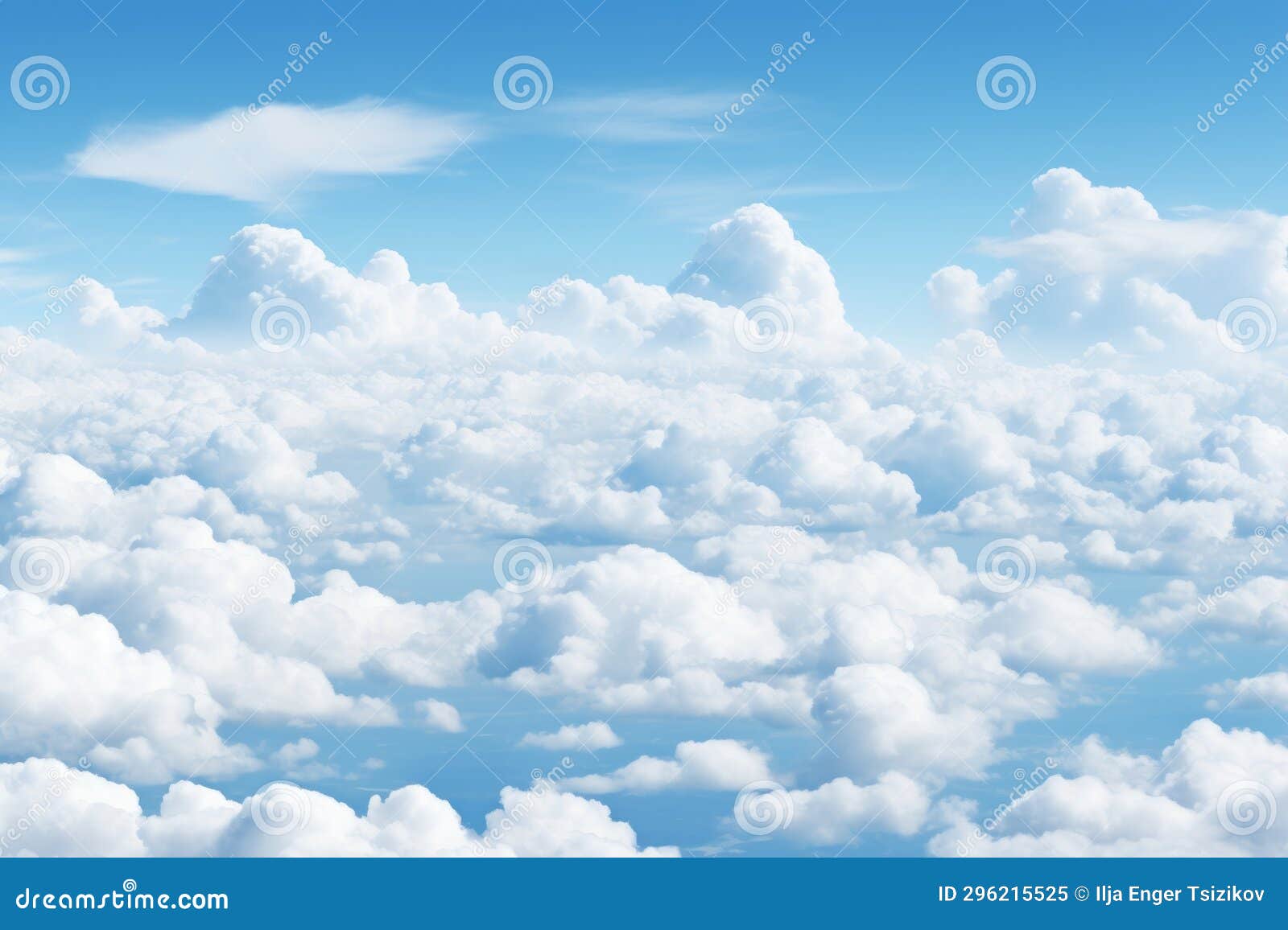Captivating Tranquility. Immersive Blue Sky with Fluffy Clouds for ...