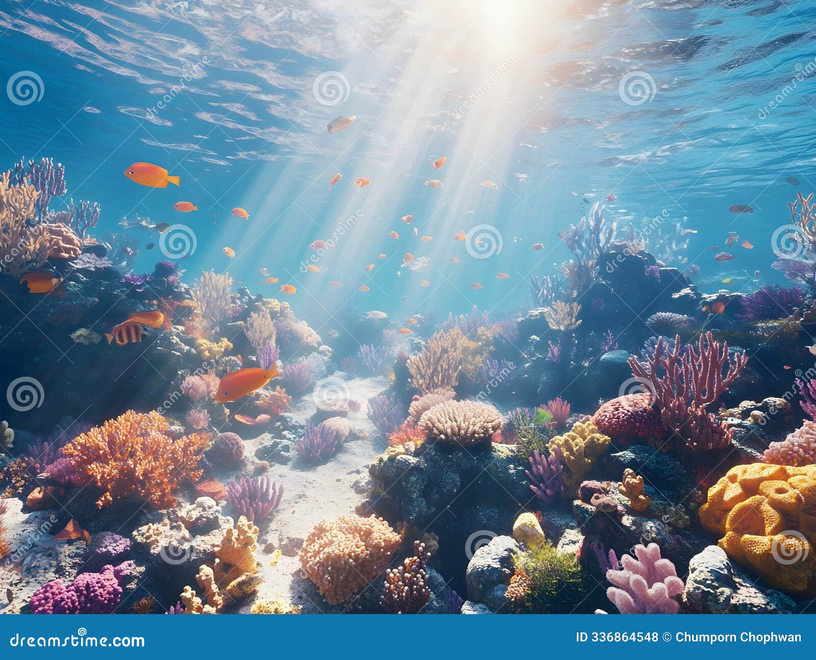 Captivating Underwater Oasis Vibrant Coral Reef Ecosystem Teeming with ...