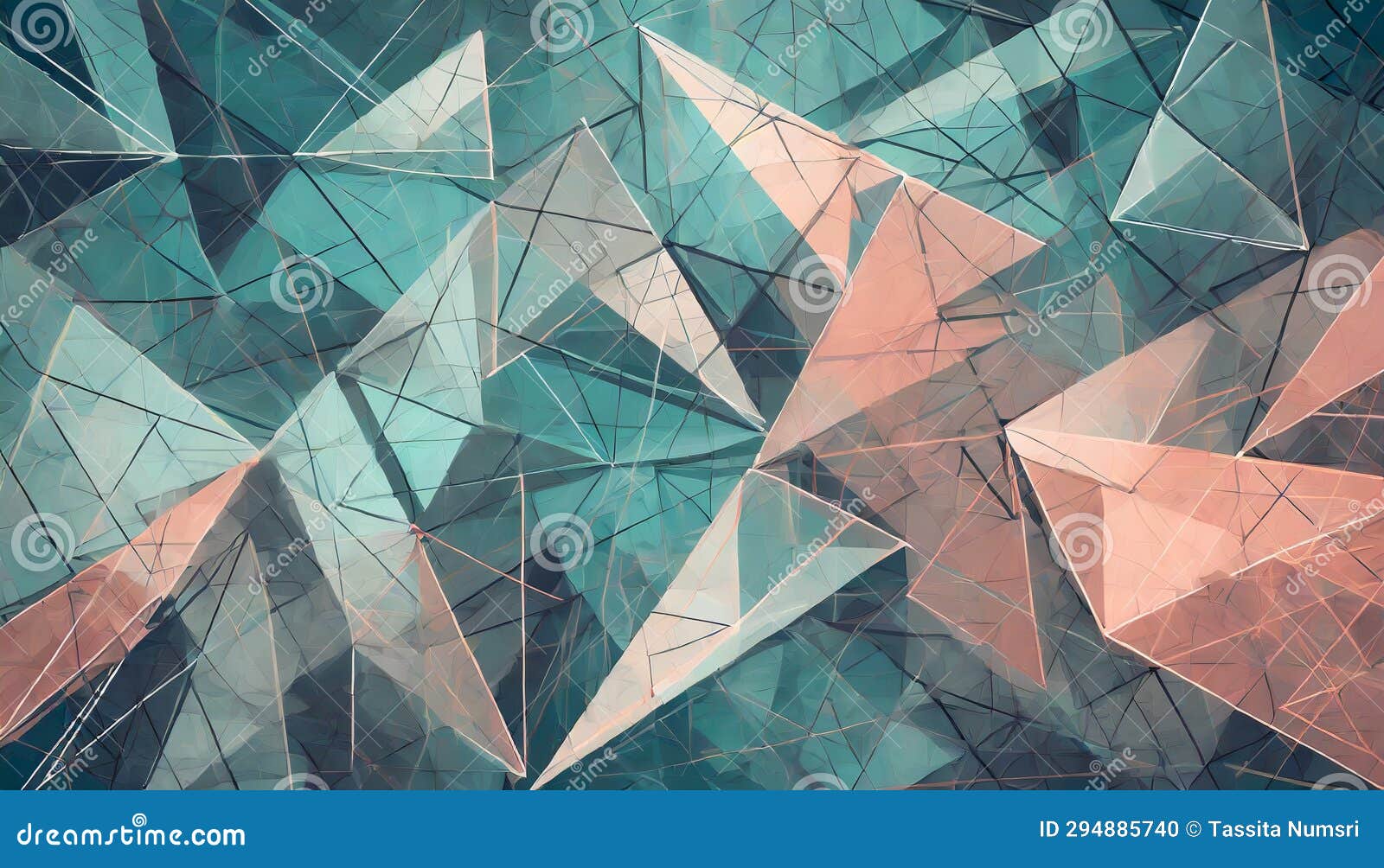 Captivating Vector Abstraction. Triangles Interlock in Mesmerizing ...