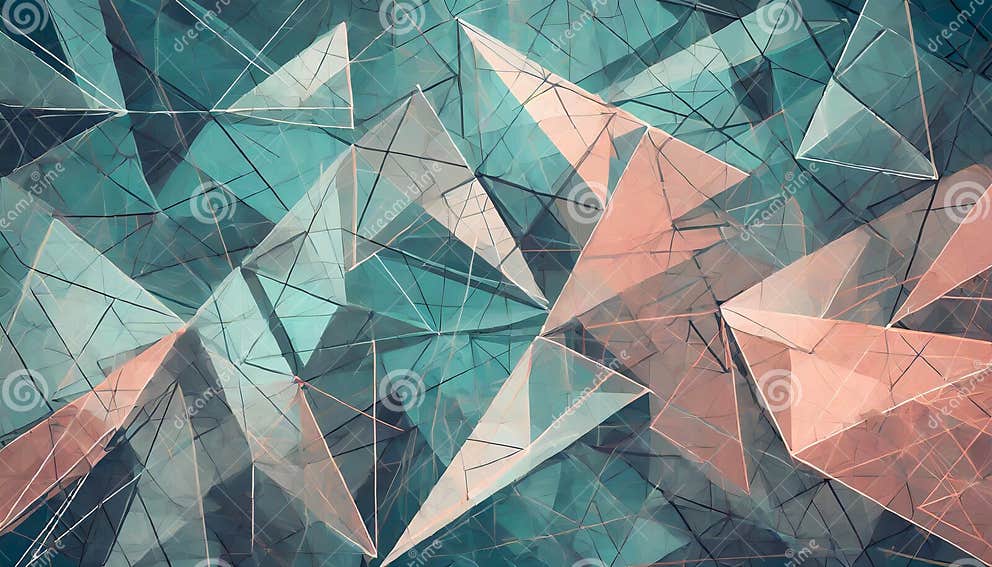 Captivating Vector Abstraction. Triangles Interlock in Mesmerizing ...