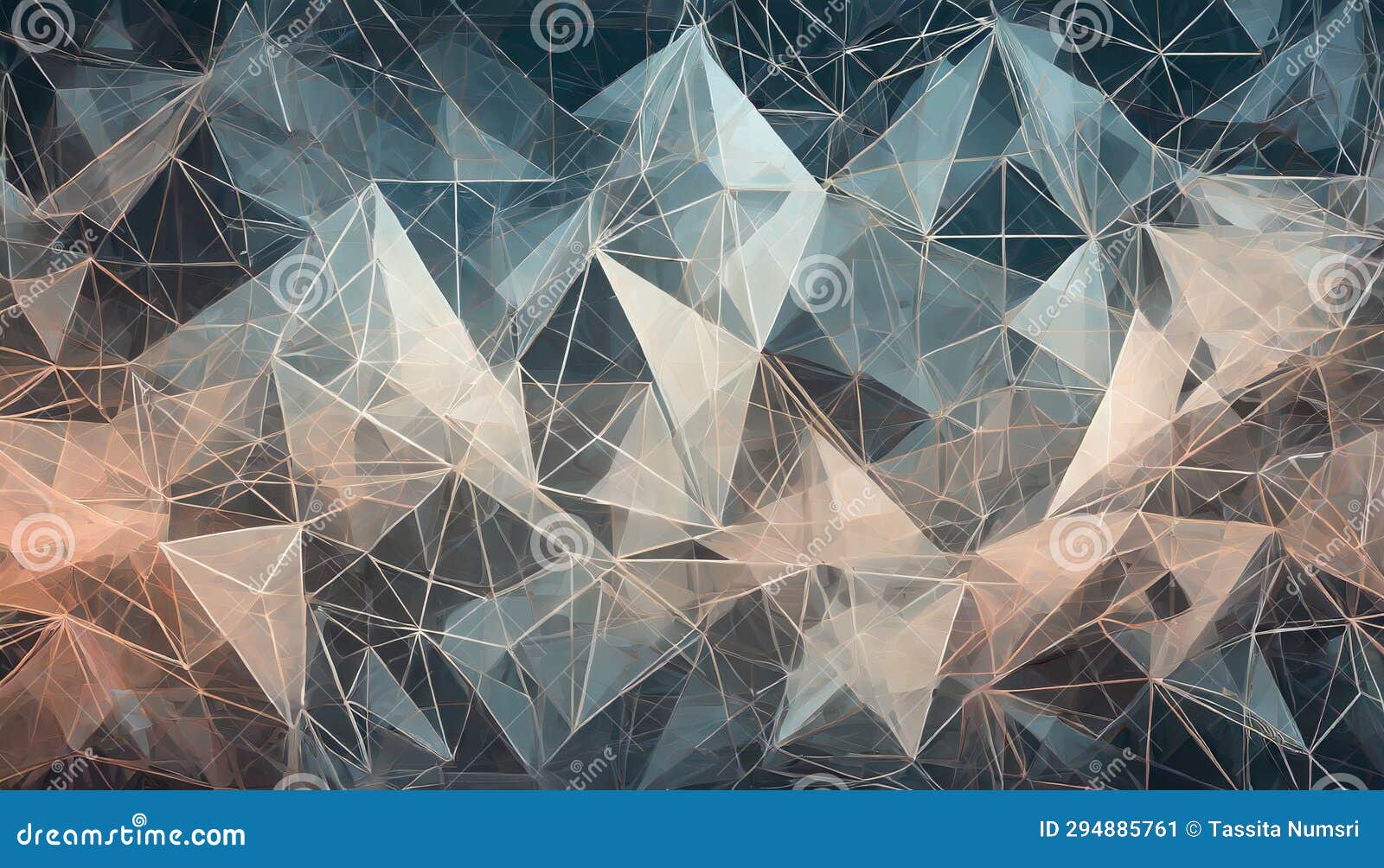 Captivating Vector Abstraction. Triangles Interlock in Mesmerizing ...