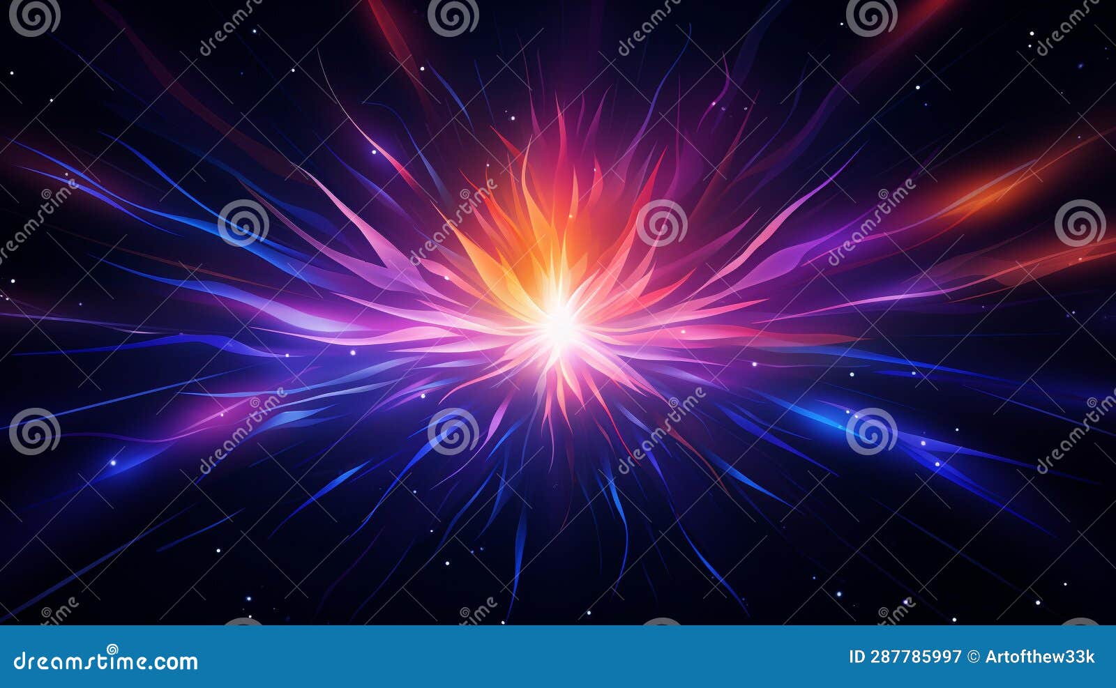 Dynamic Energy Bursts: Vibrant Colors, Sharp and Wispy Edges Stock ...