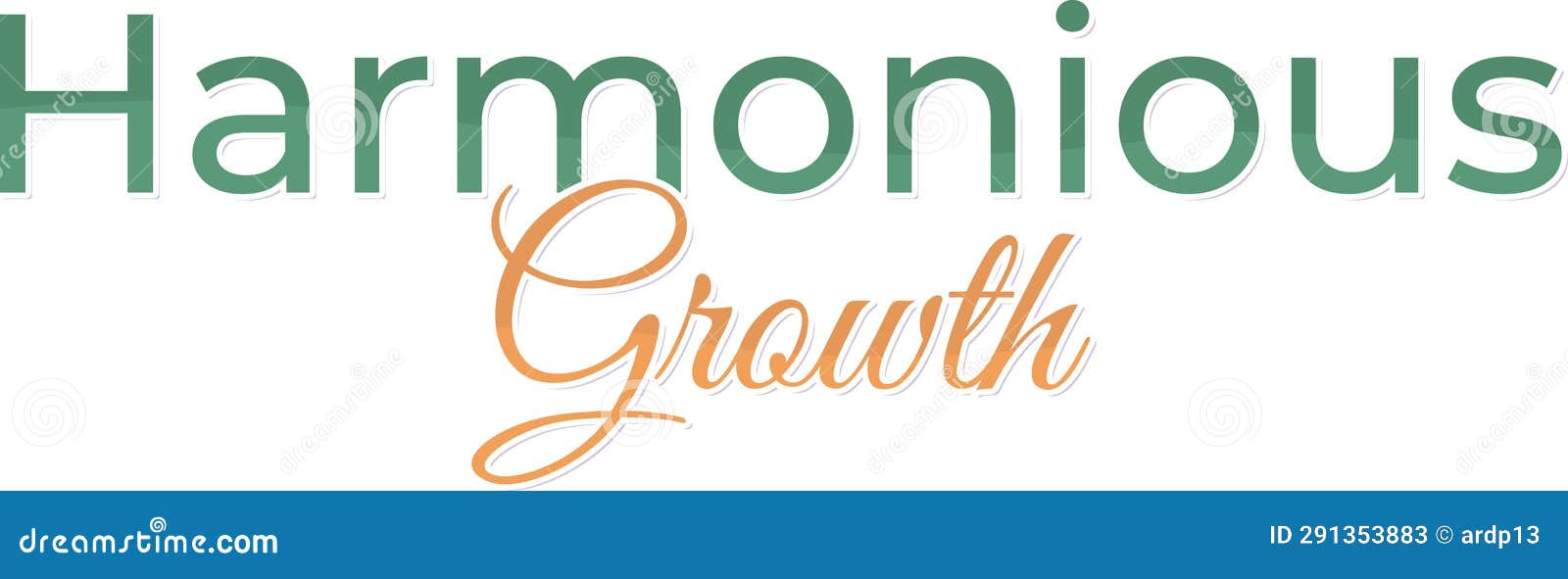 Harmonious Growth Vector Lettering Stock Illustration - Illustration of ...