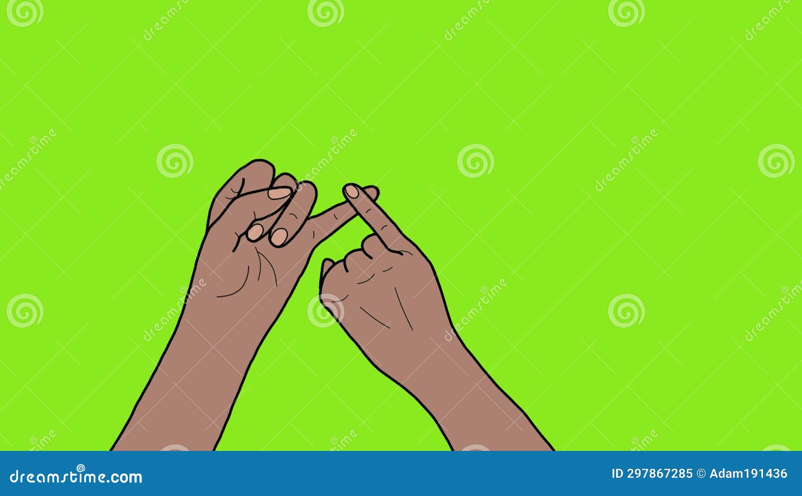 Animated BSL (British Sign Language) Signing on Green Screen Stock ...