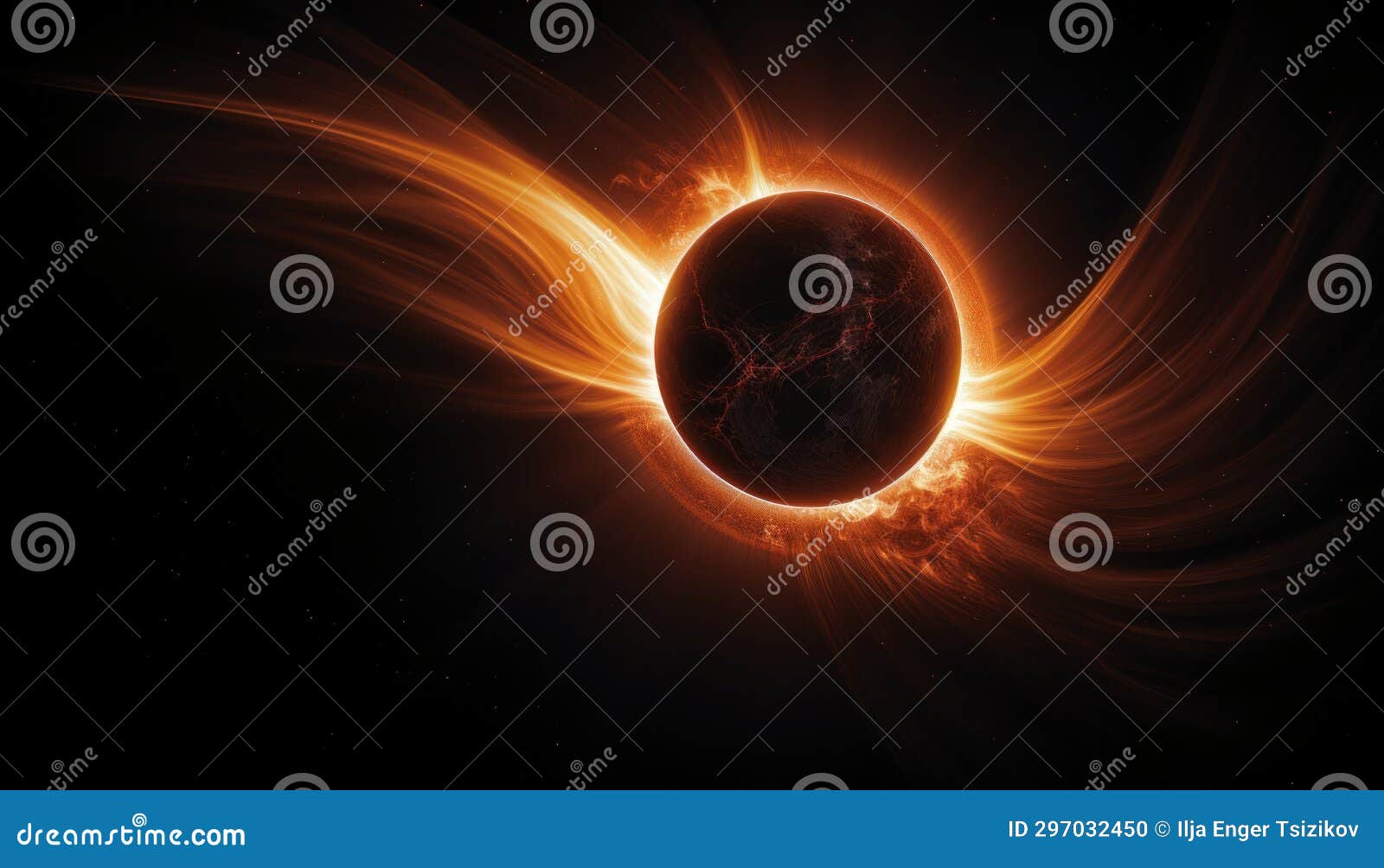 Captivating View of a Total Solar Eclipse, a Mesmerizing Celestial ...