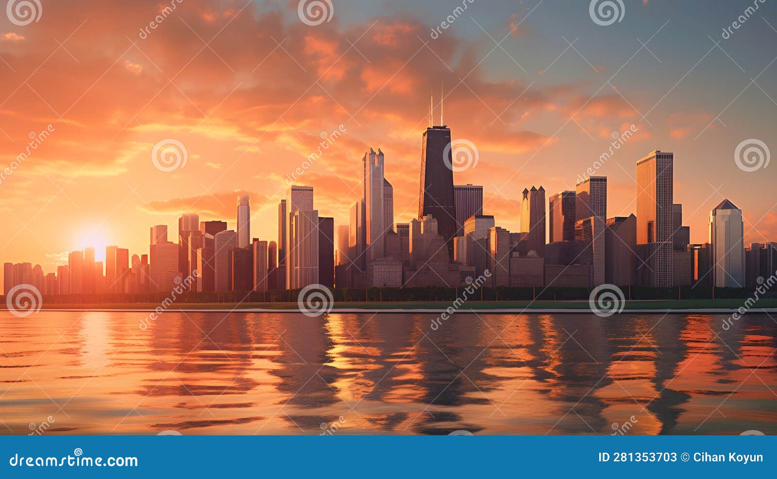 Captivating Views of Chicago S Architectural Marvels Stock Illustration ...