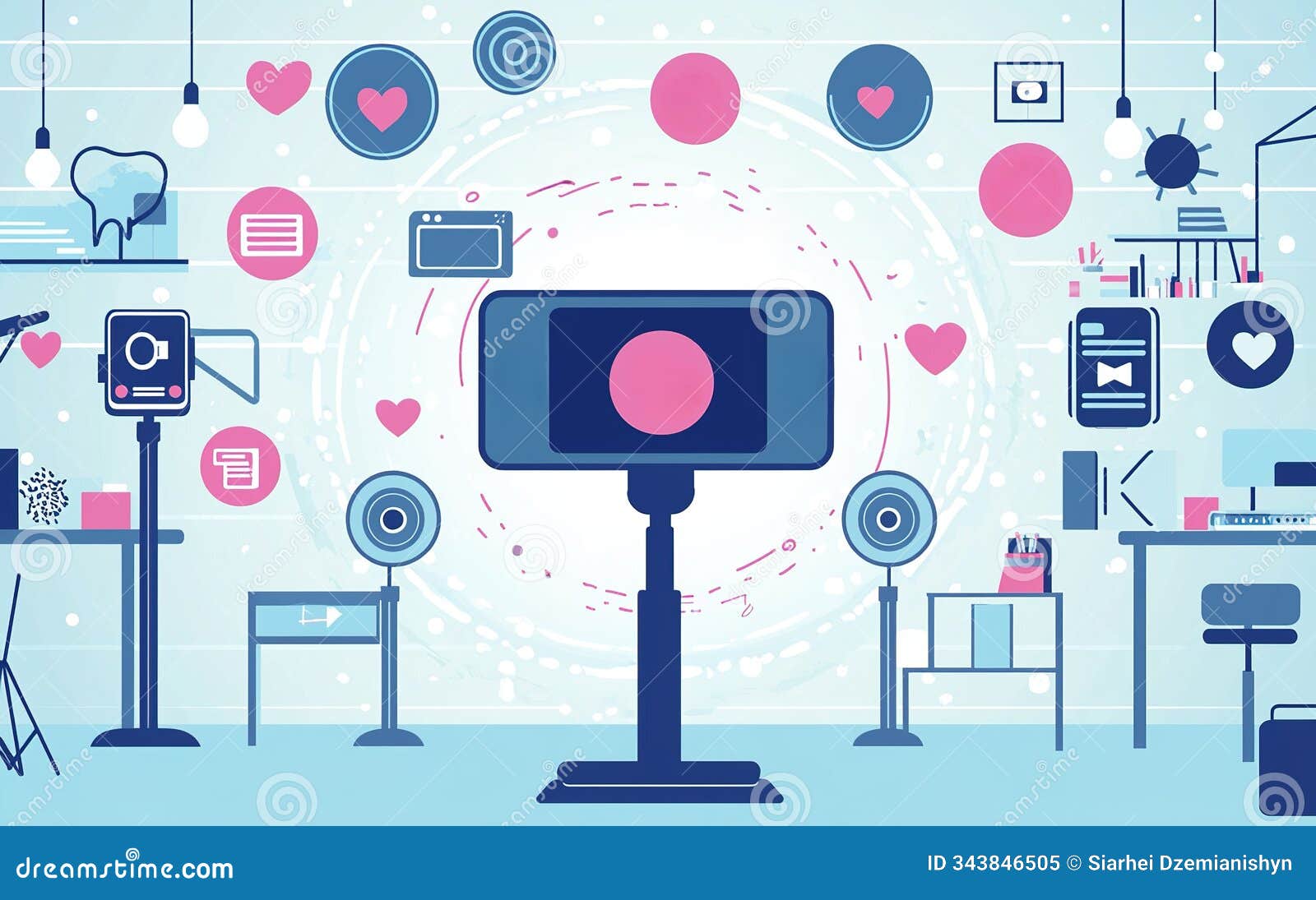 Captivating Visual Setup for Content Creation with Various Tools and ...