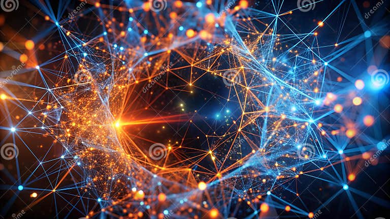 A Captivating Visual Symphony of Interconnected Lines and Dots ...