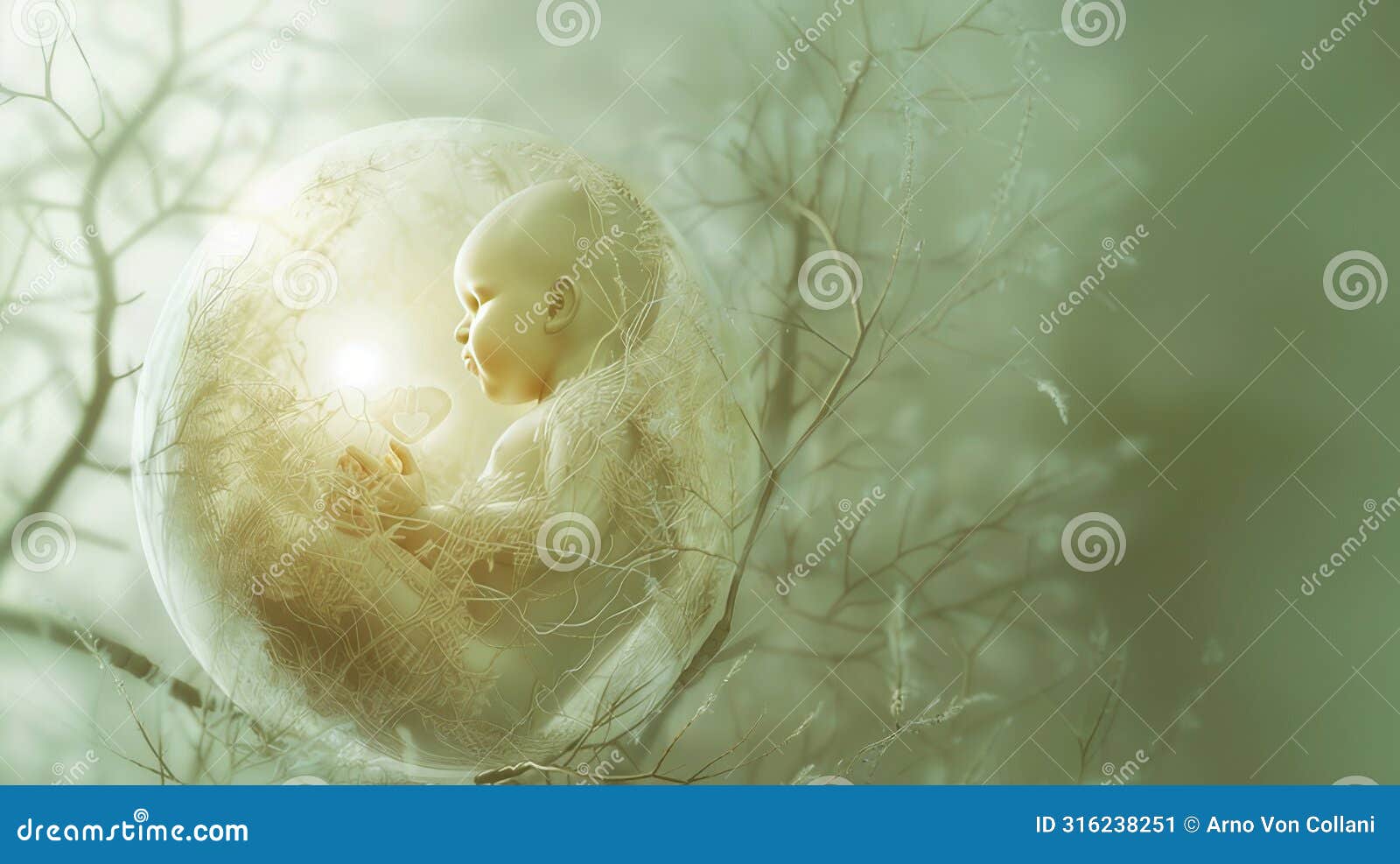 Miracle of Life: a Baby S Journey in the Womb Stock Illustration ...