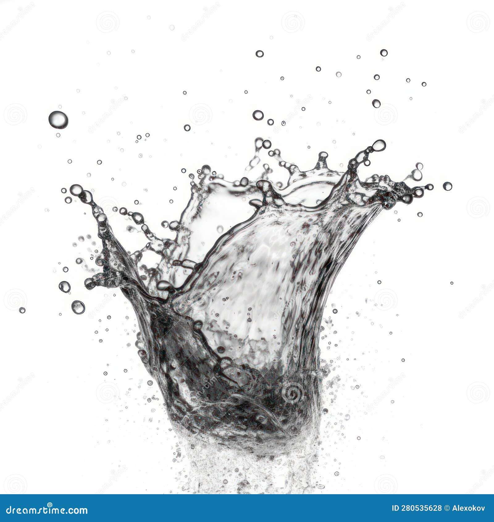 Captivating Water Splash in the Air on White Background . Stock ...