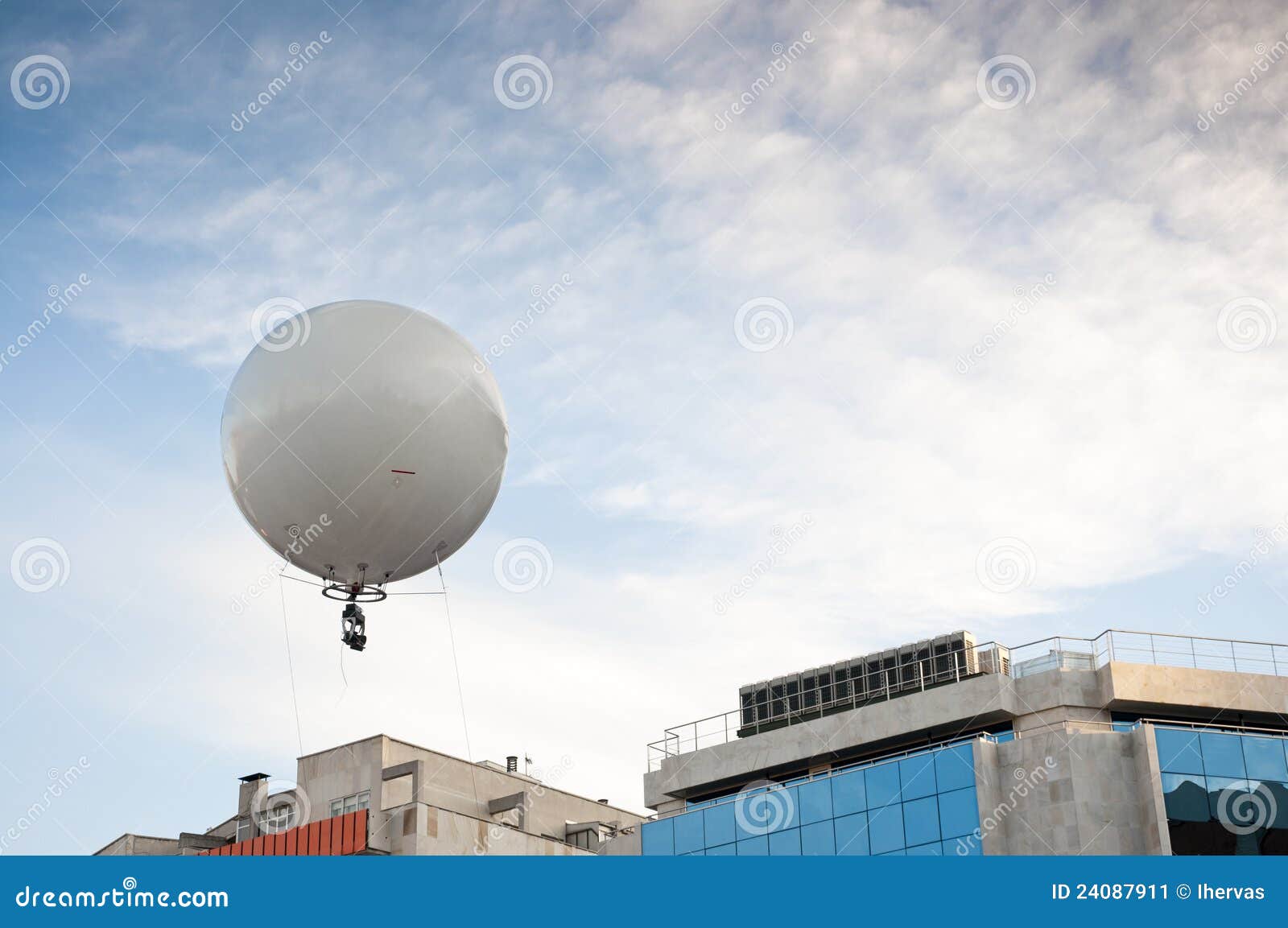 Captive ballon stock image. Image of village, balloon - 24087911