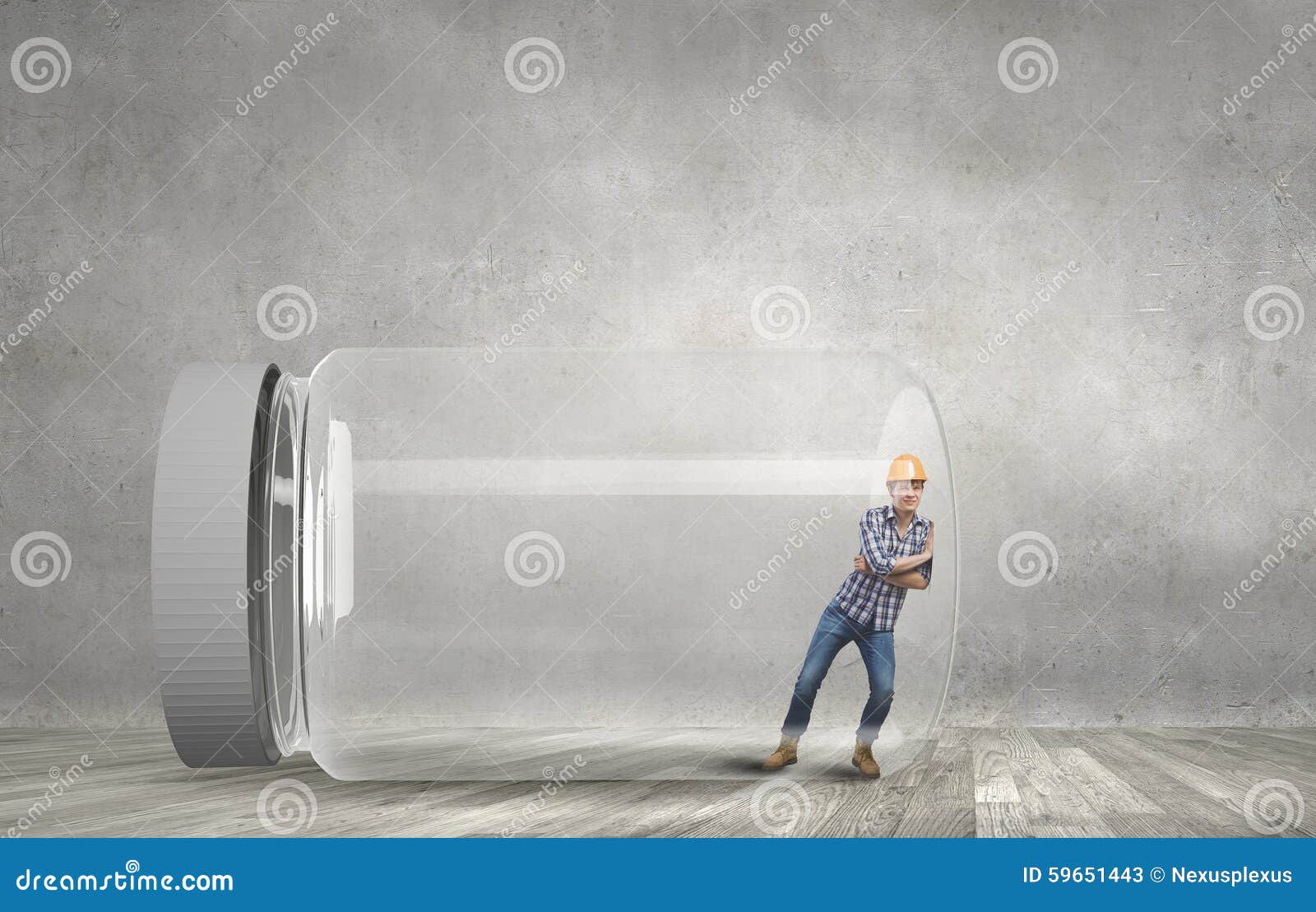 Captive in jar stock image. Image of business, closed - 59651443