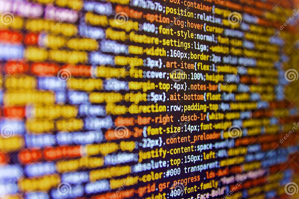 Capture D'écran Développement De Code Html Et Css. Programmation De ...