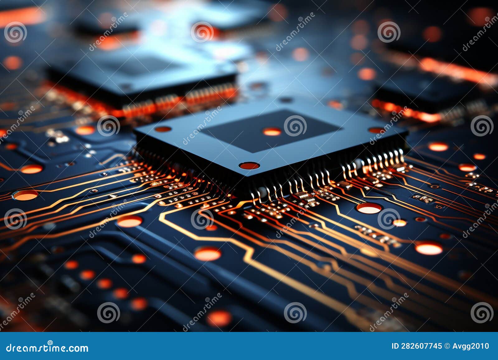 Microchip Using Photolithography And Deposition Processes Royalty-Free ...