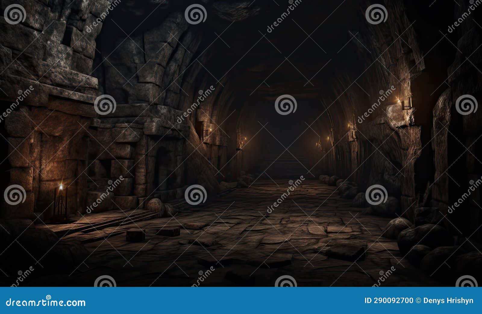 Capture the Eerie Atmosphere of an Ancient Underground Dungeon in ...