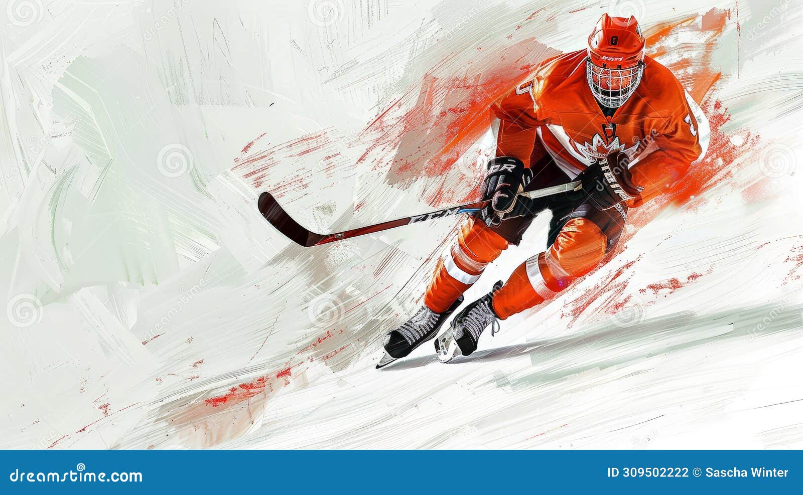 Dynamic Hockey Player in Action: Movement Study Stock Photo - Image of ...