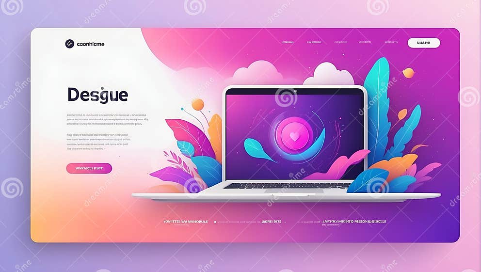 Ethereal Elegance: Vector UI UX Showcase. AI Generate Stock Illustration - Illustration of ...