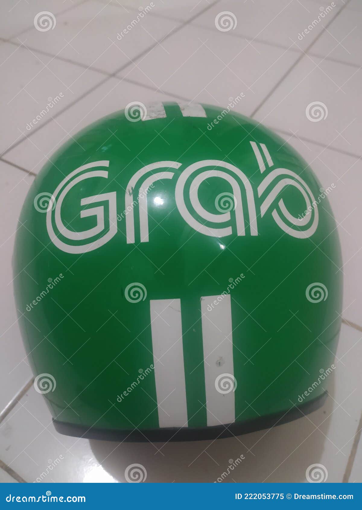 Capture of Grab Helmet Sticker in Indonesia Editorial Image - Image of ...