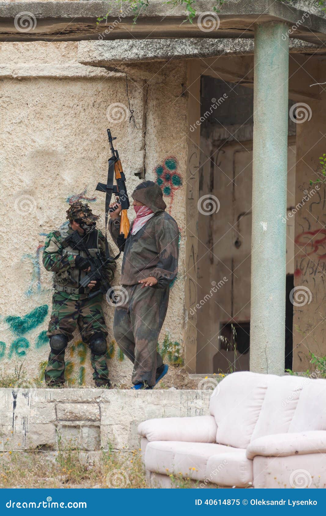 Capture People Building with Weapons Stock Image - Image of military ...