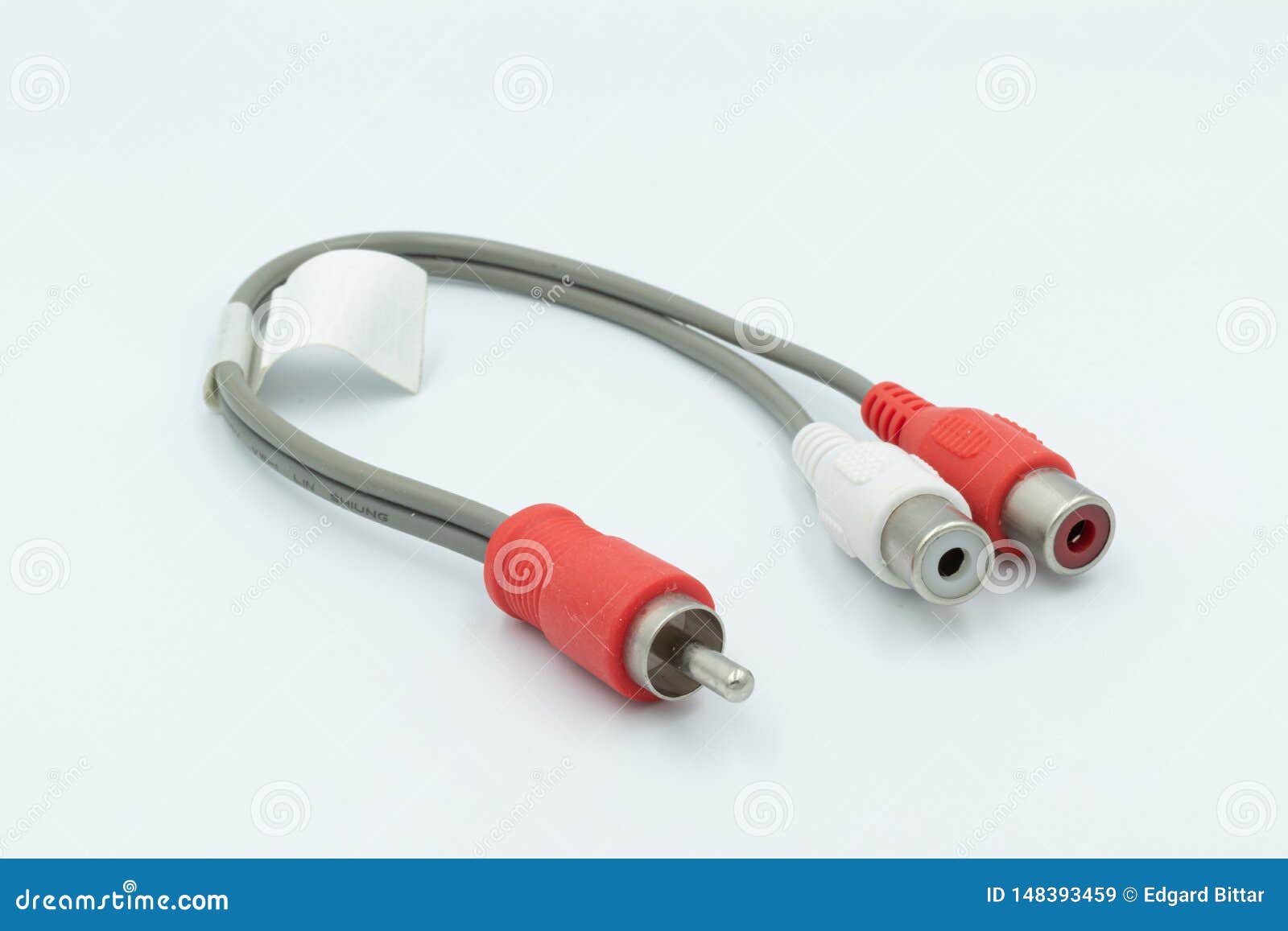 RCA Cables in a White Studio Stock Image - Image of macro, background ...
