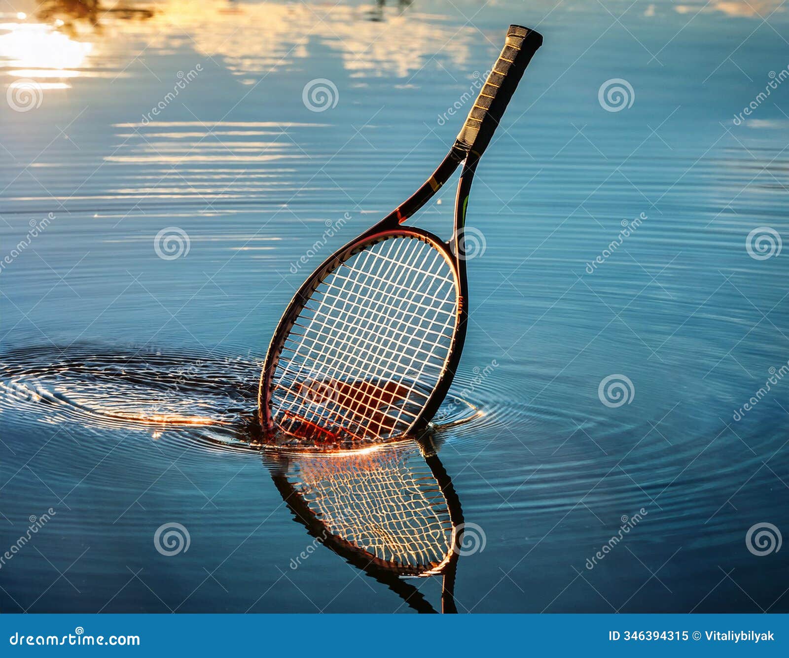 Capture the Reflection of a Tennis Racket in a Glassy Water Surface ...