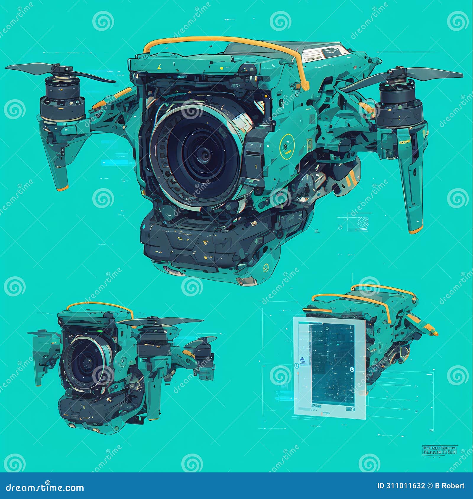 Revolutionary Personal Drone for Modern Lifestyles Stock Illustration ... Revolutionary Personal Drone for Modern Lifestyles Stock Illustration ...