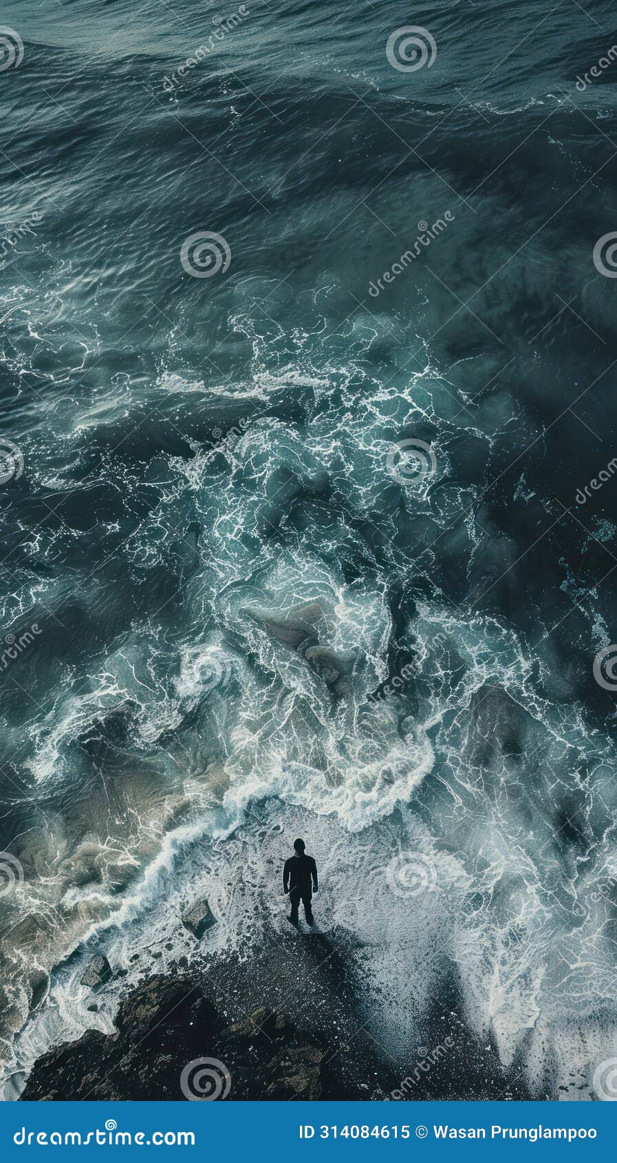 Capture a Thoughtprovoking Image of a Person Staring Out at a Polluted ...