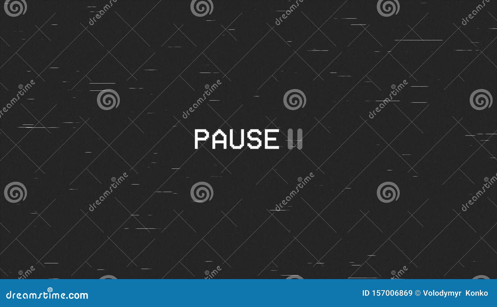 A Capture of a VCR Playing and Pausing a VHS Blank Tape: the Text Pause ...