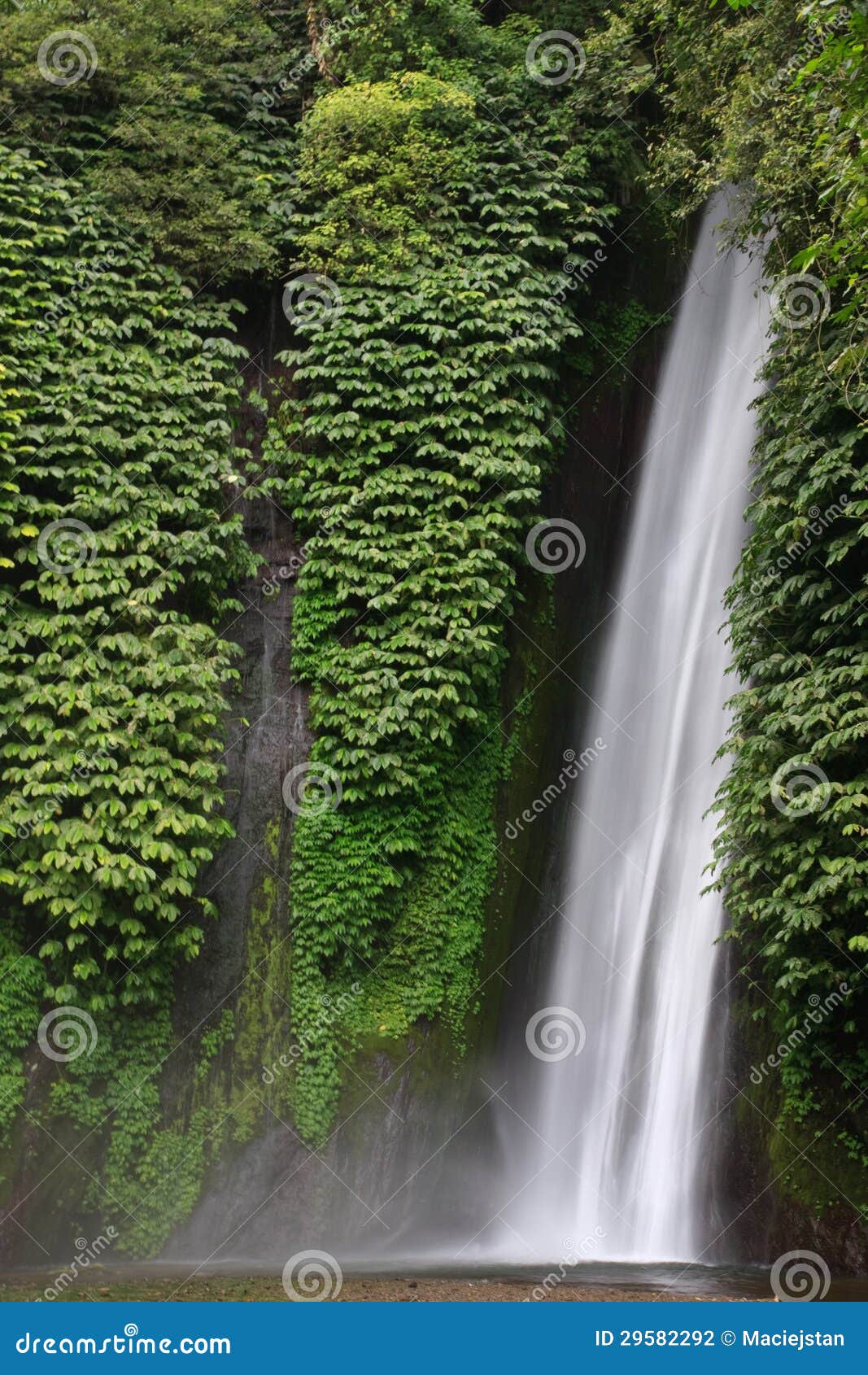 A Capture of a Waterfall - Bali, Indonesia. Stock Photo - Image of ...