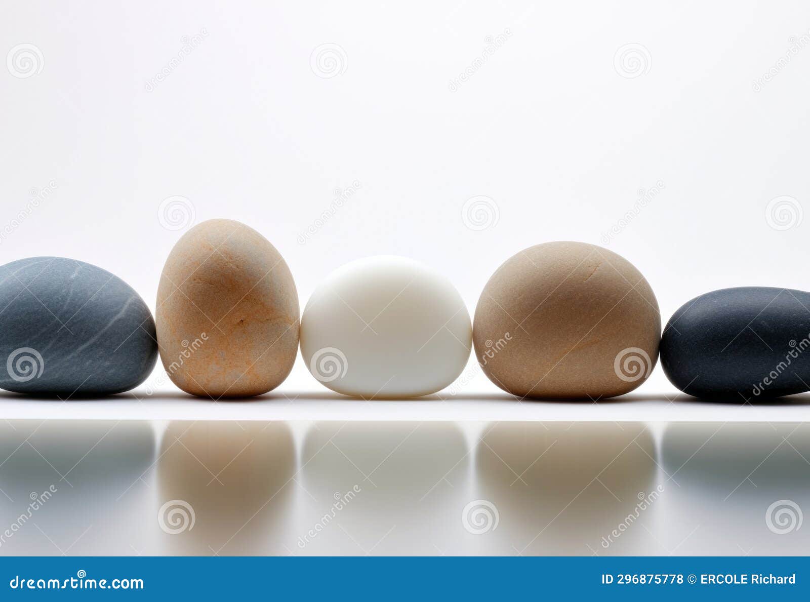 A Visual Display of Perfectly Arranged Pebbles for Home Decor Stock ...