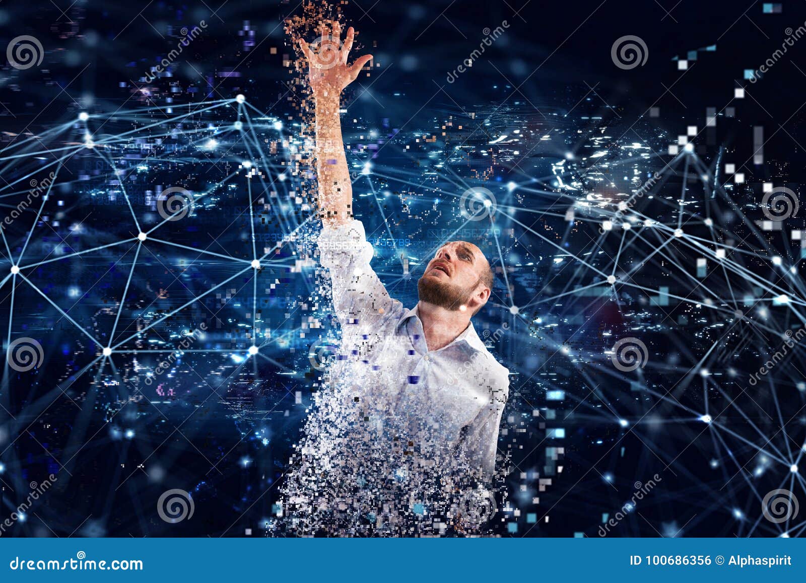 Captured Businessman from Internet Technology. Concept of Internet ...