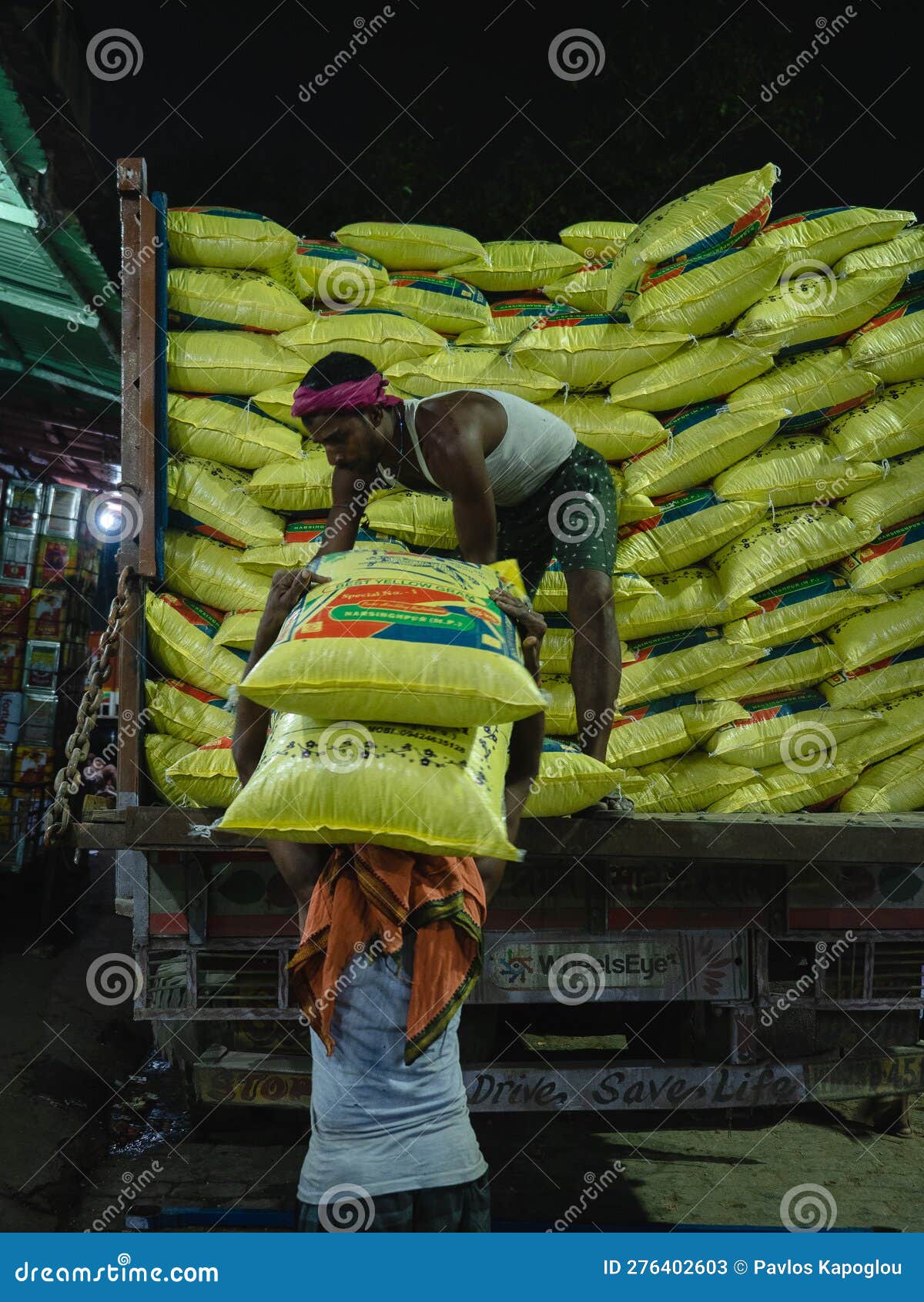 Sacks of Yellow Gram editorial stock photo. Image of sacks - 276402603