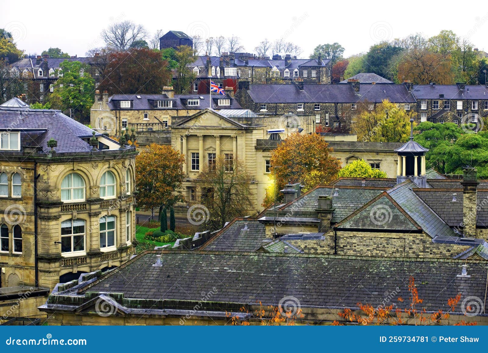 Harrogate Rooftops in October, 2022. Stock Image - Image of community ...