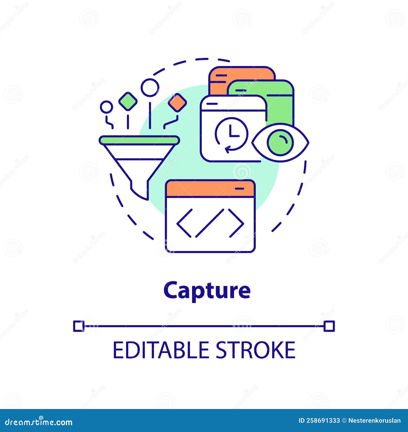 Capturing Customer Data Concept Icon Stock Vector - Illustration of ... Capturing Customer Data Concept Icon Stock Vector - Illustration of ...