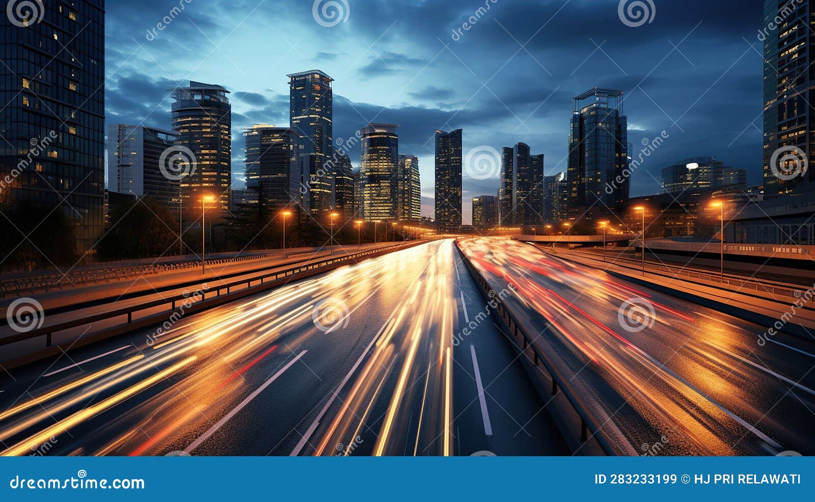 Capturing the Dynamic Energy of Urban Traffic. Generative Ai Stock ...