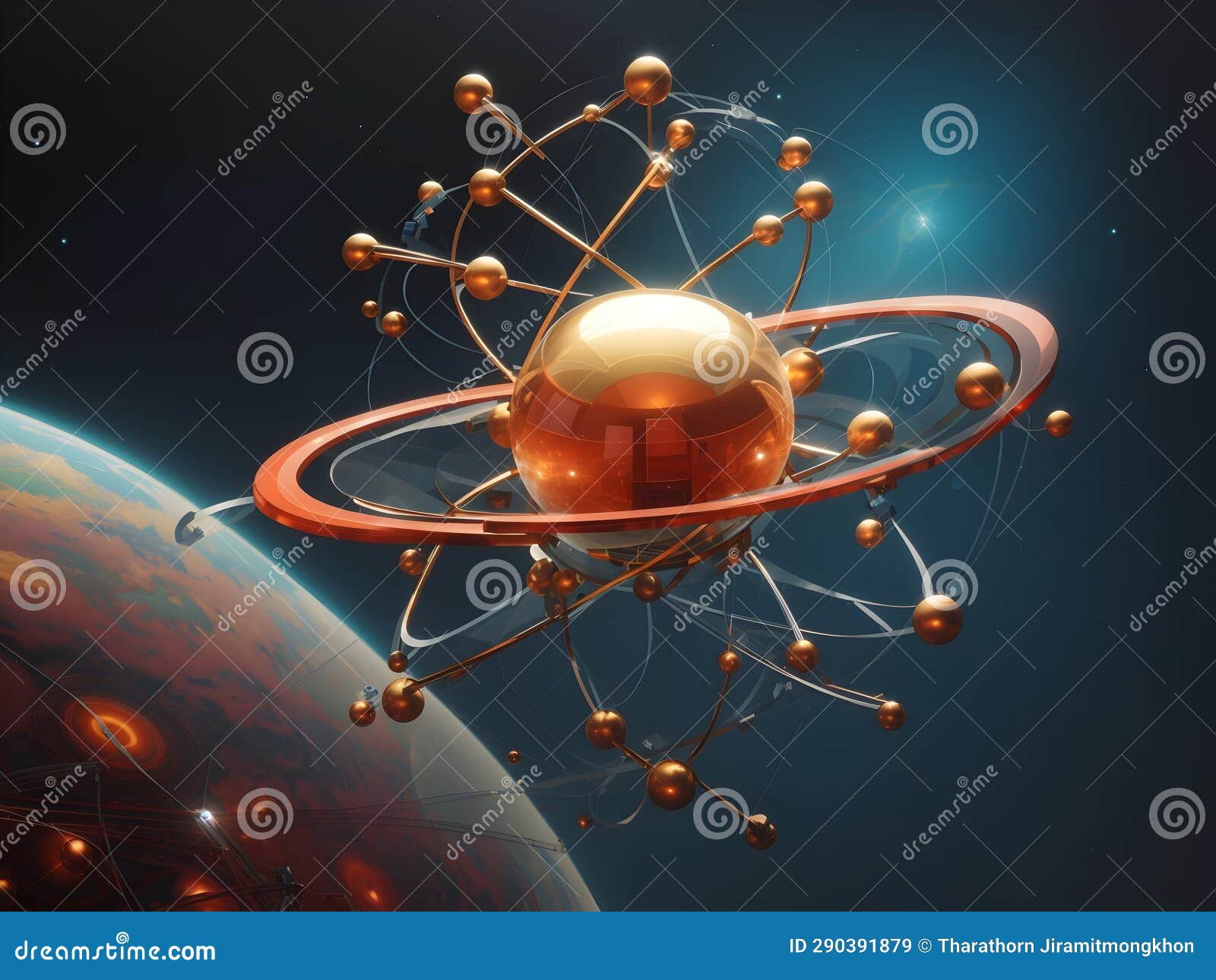 Capturing Electrons: a Journey into Subatomic Worlds Stock Illustration ...
