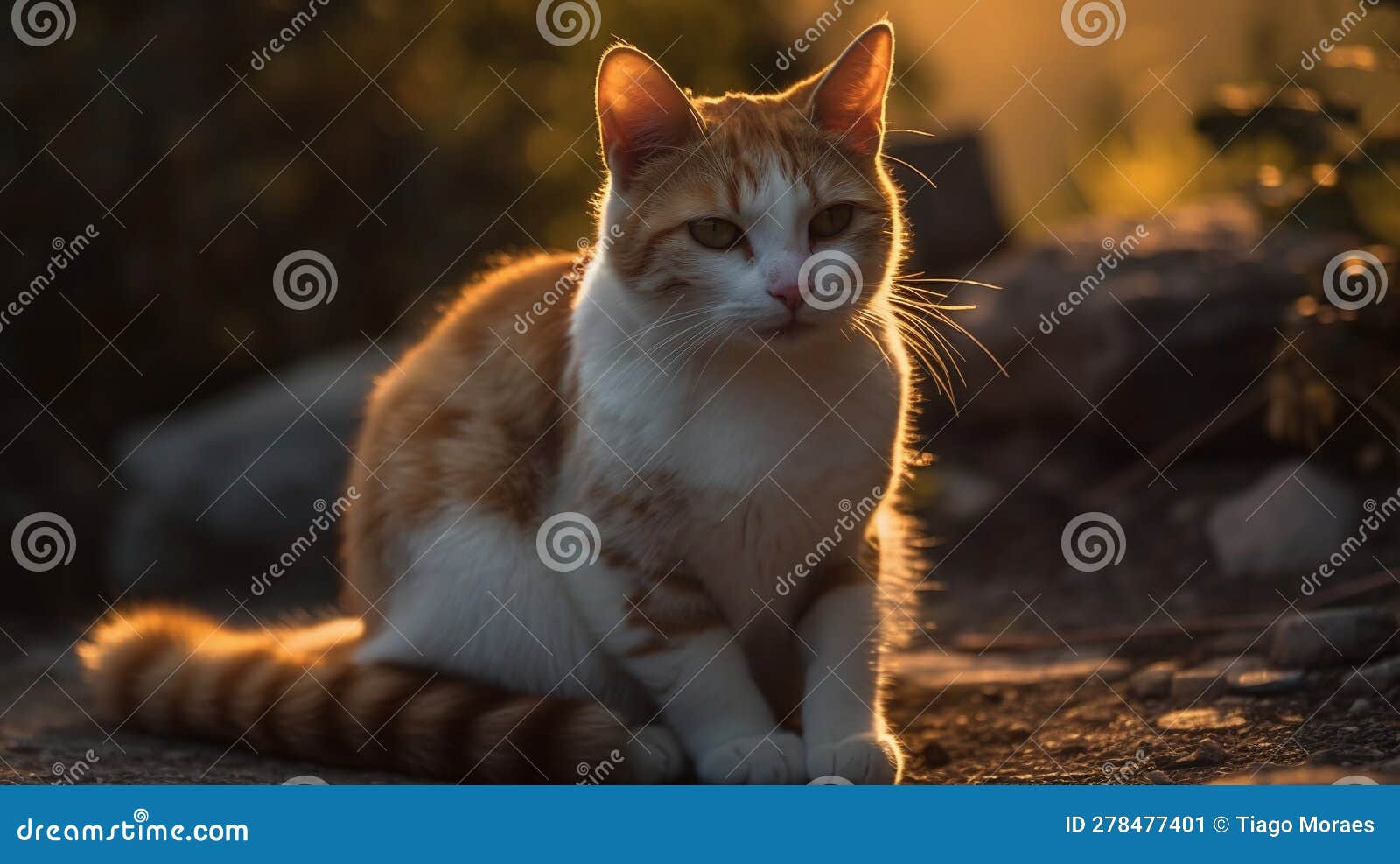 Capturing the Enchantment of Golden Hour: a Mesmerizing Cat Portrait ...