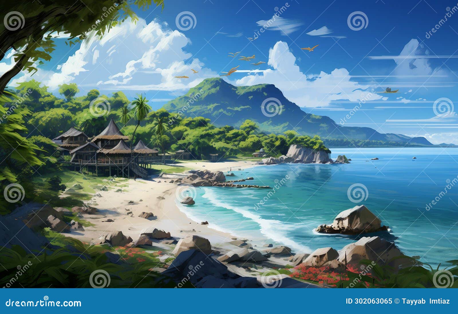 Capturing the Essence of a Peaceful Untouched Island. Stock ...