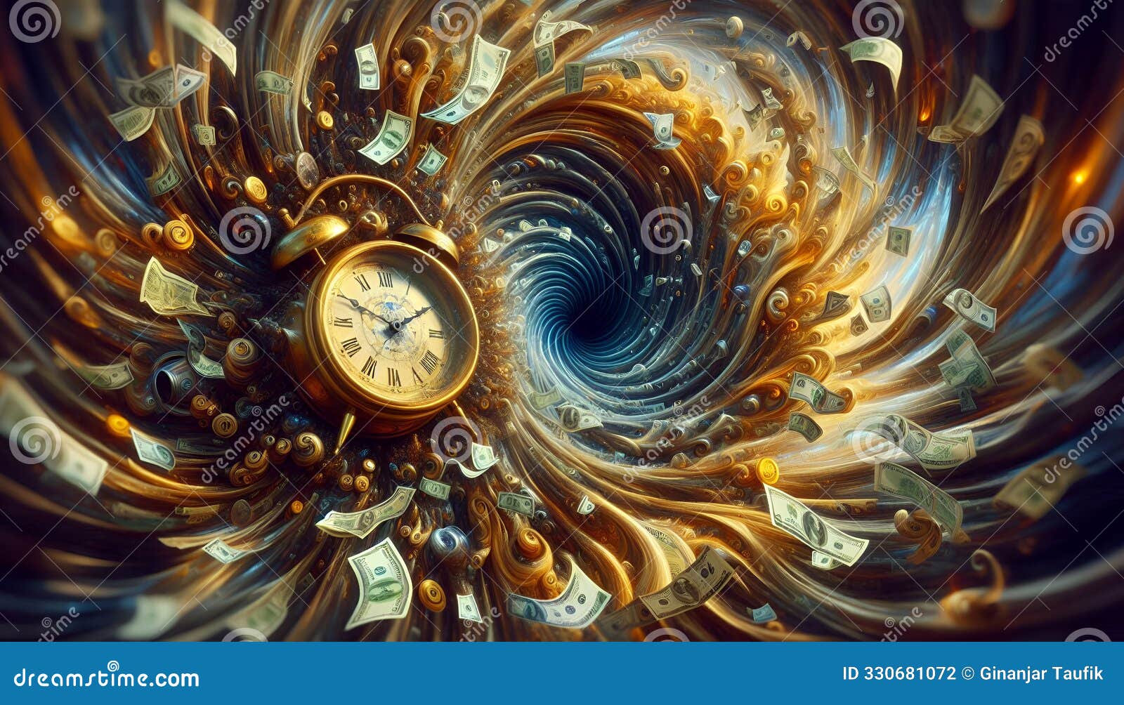 Temporal Wealth Vortex stock illustration. Illustration of mythology ...