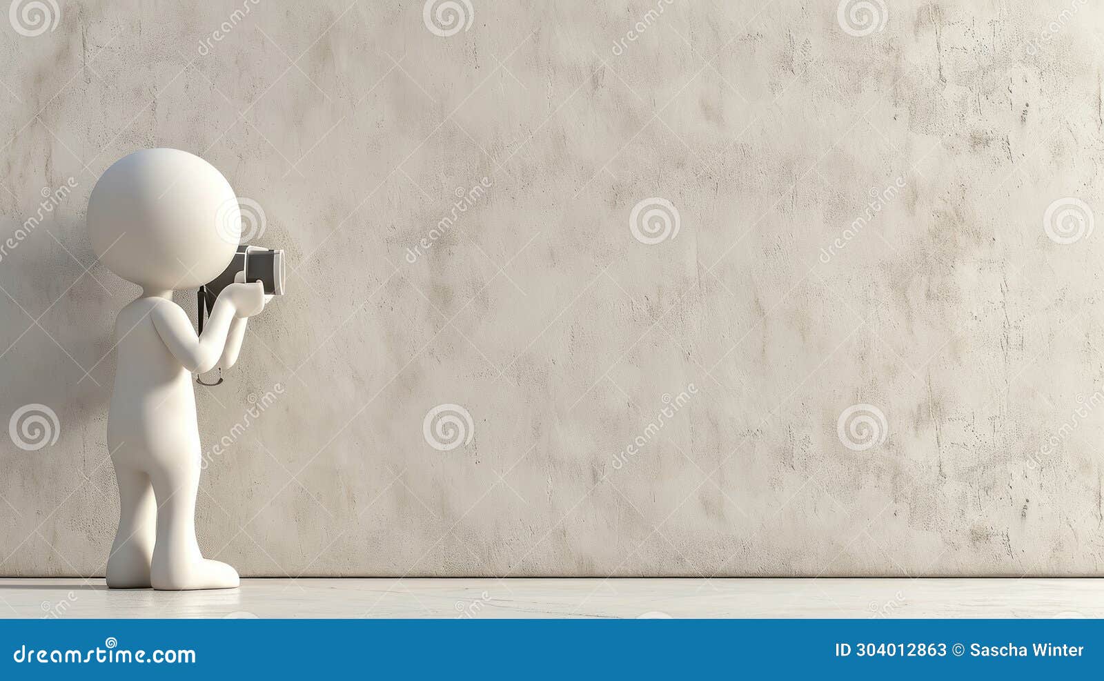 Capturing Essence: White Stick Figure Frames the World Stock Image ...